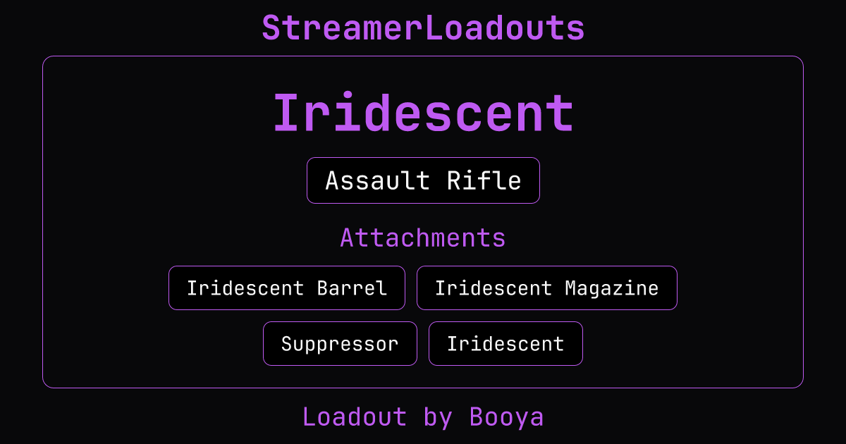 Iridescent Loadout by Booya - StreamerLoadouts